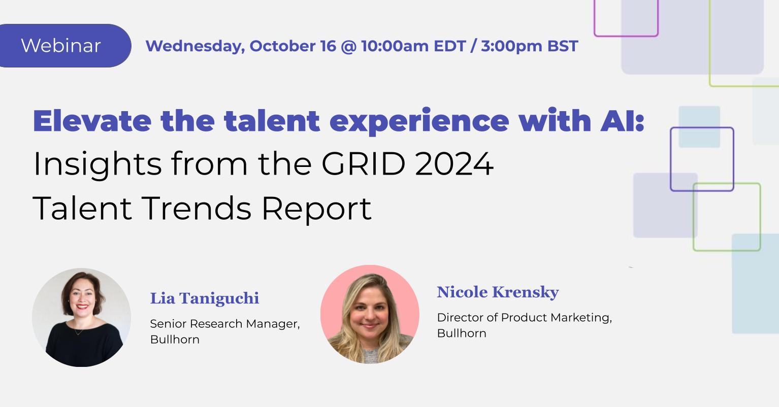 Elevate the talent experience with AI: Insights from the GRID 2024 ...